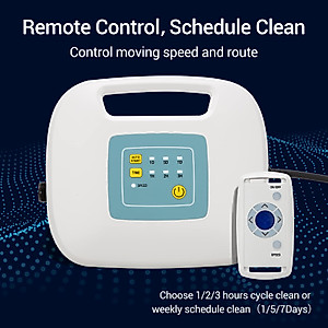 AIPER Upgrade Corded Remote Control Robotic Pool Cleaner with Waterline Scrubbing, Powerful 200W Triple Motors,Great Pool Robot Vaccum Ideal for Inground Pools, Gray (Orca 2000)