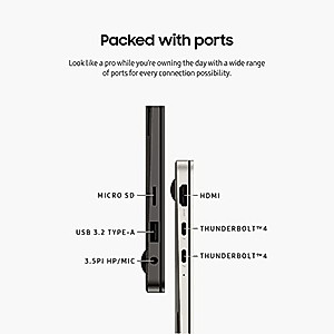 SAMSUNG 16” Galaxy Book3 Pro Laptop PC Computer, 13th Gen Intel Core i7-1360P Processor / 16GB / 1TB, 3K AMOLED Screen, 120hz, Fingerprint Reader, FHD Webcam, 2023 Model, NP960XFG-KA1US, Beige