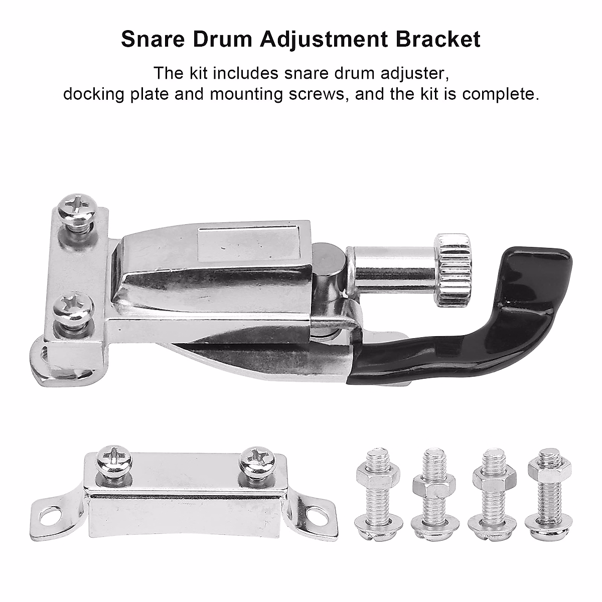 Snare Drum Adjuster, Small Drum Stand Strainer Mounting Screws Connection Plate Fixing Bracket Accessories