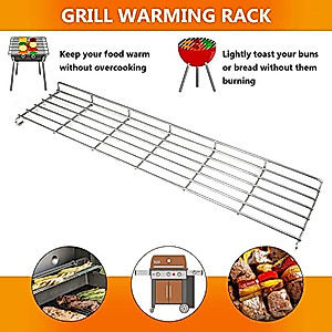 Hisencn 66044 Warming Rack for Weber Genesis II 300 Grill Parts, Genesis II E-310/E-315, II E-330/E-335, II S-310/S-335 Gas Grills, 25'' Warming Rack for Weber Genesis II 300 Grill Replacement Parts