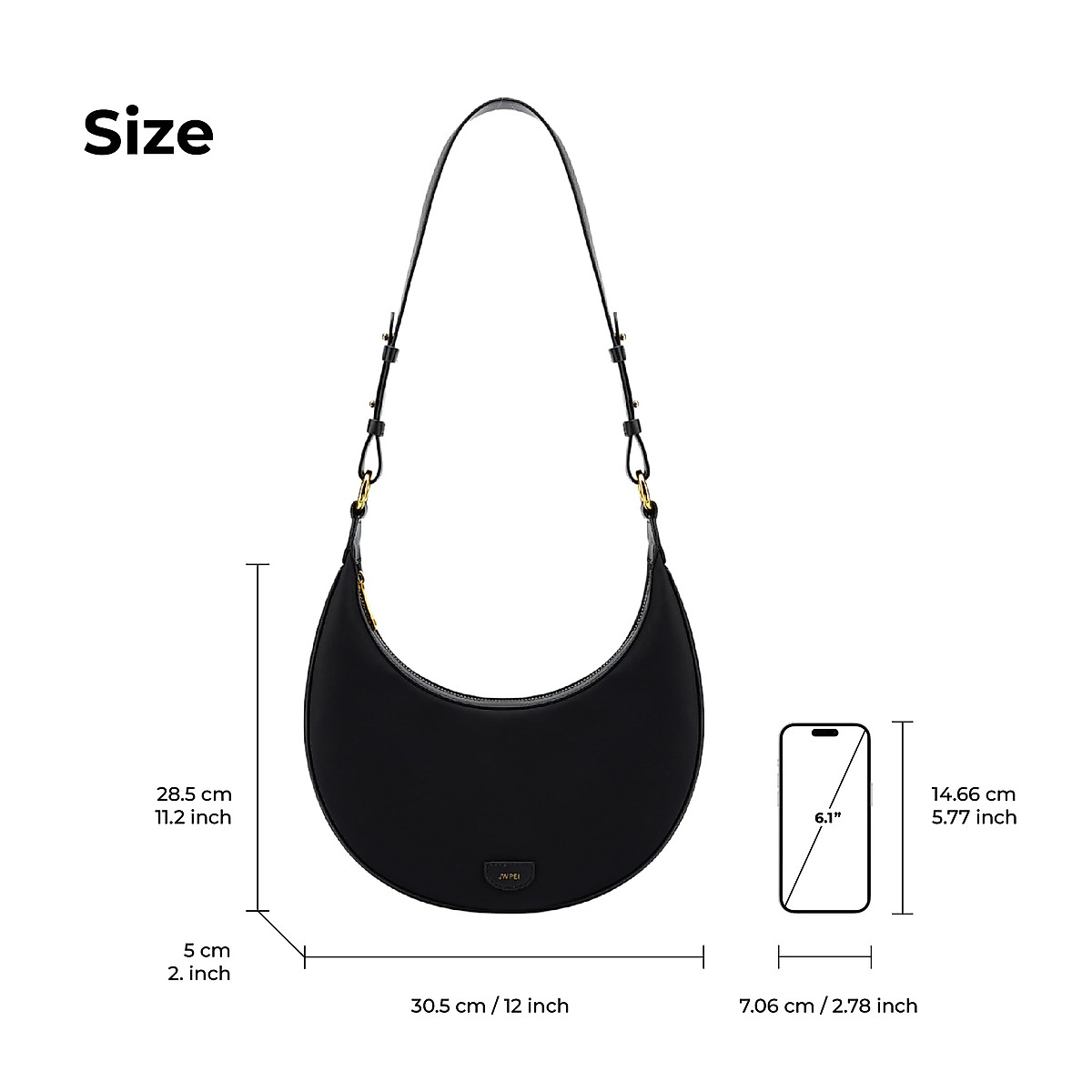 JW PEI Women's Carly Saddle Bag - Brown - Medium