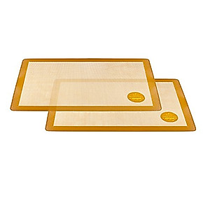 Mrs. Anderson’s Baking Non-Stick Silicone Half-Size Baking Mat, 11.625-Inch x 16.5-Inch, Set of 2