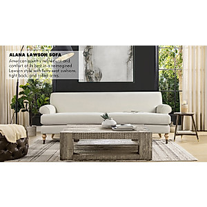 Jennifer Taylor Home Bliss Lawson Two-Cushion Tightback Sofa, French Beige Performance Velvet