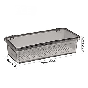 Cabilock Kitchen Drawer Organizer With Lid:3 Pcs Flatware Tray Silverware Tray Kitchen Cutlery Tray and Utensil Storage Container for Flatware and Silverware