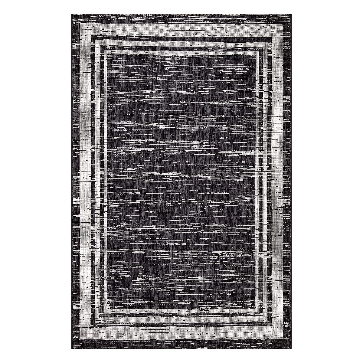 Keen Home Design Modern Outdoor Rug - 8x10 Washable Indoor/Outdoor Rug for Patio, Kitchen, Balcony, Beach, Garden, Deck and Porch. Size: 7'9" x 10'2"