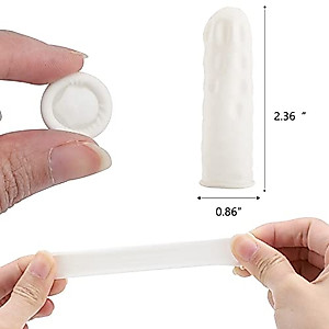 400 Count Latex Finger Cots Small Fingertip Gloves Disposable Finger Rubber Tips Protector Anti-Static