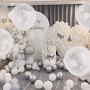 Clear Big 36 Inch Balloons, 9Pcs Clear Giant Big Latex Balloons, Large Balloons for Birthday Wedding Party Decorations.