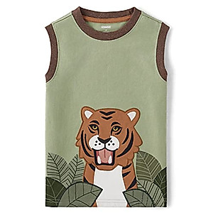 Gymboree,and Toddler Sleeveless Fashion Top,Safari Tiger,8