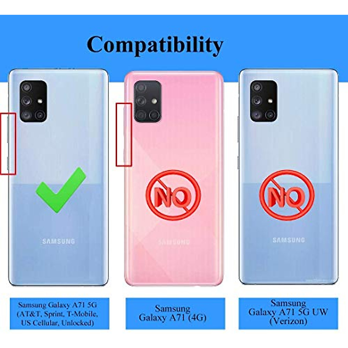 Dahkoiz for Samsung Galaxy A71 5G Case, Dual Layer Drop Protection Cover Protective Phone Case for Samsung Galaxy A71 5G, Black