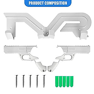 Esimen VR Headset Wall Mount Storage Stand Hook for Oculus Quest 2 Grip Game Gun Pistol Case(White)