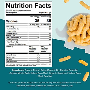 Puffworks baby Organic Peanut Butter Puffs and Puffworks baby Organic Almond Butter Puffs Bundle