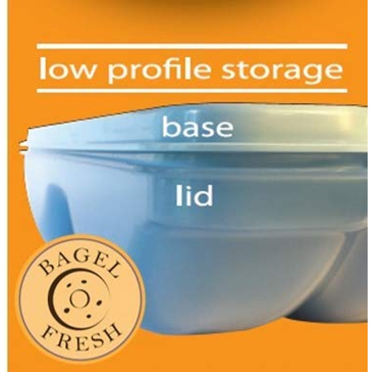Bagel Fresh Container (1 Count, Holds 6) Fresh Bagel Keeper & Airtight Container for Bread Storage - Bagel Saver Container - Eco Friendly, Reusable Bagel Storage Container