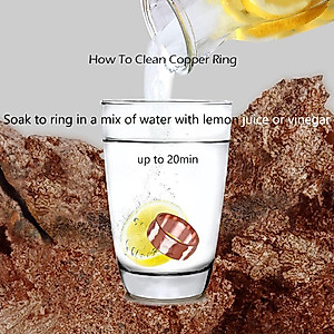 IVY & BAUBLE 99% Uncoated Solid Copper Ring Band for Men & Women | Made In USA | 3mm | Size 8