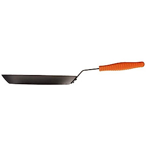 Lodge Manufacturing Company CRS12HH61 Carbon Steel Skillet, 12", Black/Orange