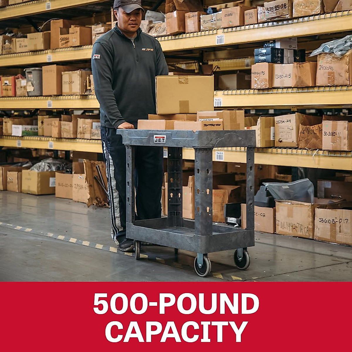 JET PUC-3725 Service Cart, 500 Lbs. Capacity (140019) , Gray