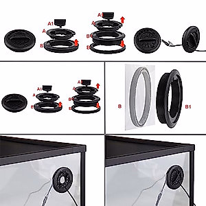 AIICIOO Reptile Glass Tank - 24 x 18 x 18 Inches Knock Down Full View Natural Terrarium for Chameleon Gecko Corn Snake Iguana & Lizard Aquarium