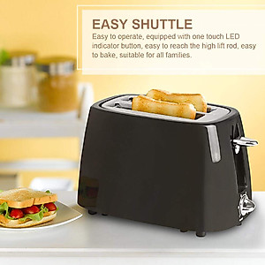 prepAmeal 2 Slice Toaster Bagel Toaster Small Bake Toaster with 6 Browning Setting, Cancel Function, Extra Wide Slots, for Bagels, Waffles, Breads, Puff Pastry, Snacks (2-Slice, Black)