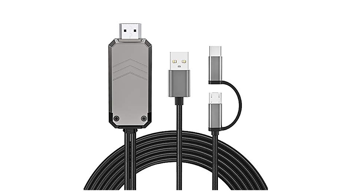 Renkchip 2-in-1 USB C/Micro USB to HDMI Cable for Android