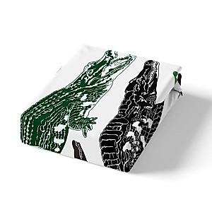 Erosebridal Crocodile Duvet Cover Kids Girls Boys Alligator Comforter Cover, Exotic Fauna Bedding Set for Children Boys Teens Crocodiles Wildlife Animal Quilt Cover Twin Size Decorative Room 2 Pcs