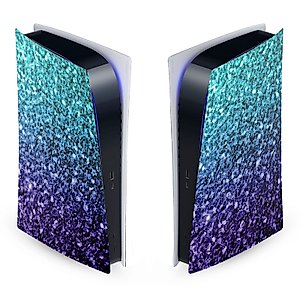 Head Case Designs Officially Licensed PLdesign Aqua Blue Art Mix Vinyl Faceplate Sticker Gaming Skin Decal Cover Compatible With Sony PlayStation 5 PS5 Digital Edition Console