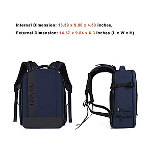 MOSISO Camera Backpack,DSLR/SLR/Mirrorless Photography Backpack Buffer Padded Shockproof Camera Bag with Customized Modular Inserts&Tripod Holder Compatible with Canon,Nikon,Sony etc, Navy Blue
