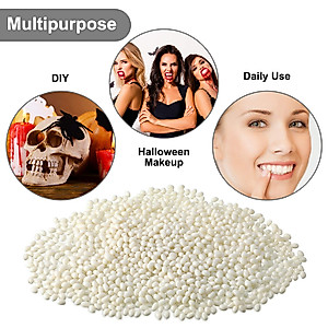 100g Tooth Solid Gel Temporary Repair Kit Moldable Thermal Fitting Bead Teeth Pellet Adhesive Fake Teeth for Halloween Scary Themed Party Makeup Filling Fix the Missing Broken Tooth
