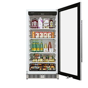 EdgeStar VBM91SS 24 Inch Wide 9.53 Cu. Ft. Commercial Beverage Merchandiser With Temperature Alarm and Reversible Door