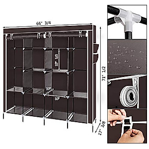 YUFENGZHE Wardrobe Storage Closet Clothes Portable Wardrobe Storage Closet Portable Closet 001 003