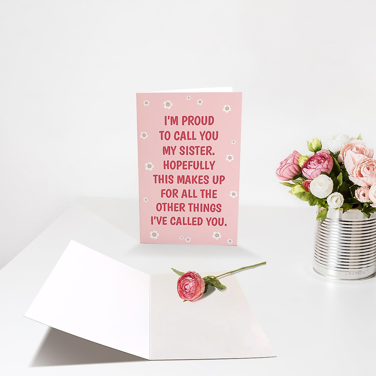 Chenive Funny Sister Birthday Card, Proud Of You Card for Sister, Congratulations Card for Sister Sis, Sister Graduation Card, New Job Card for Sister