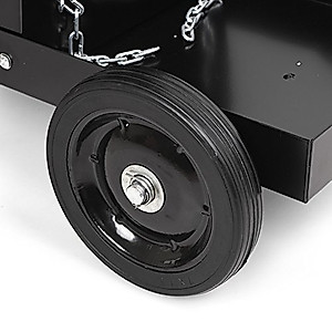 Mallofusa Welder Welding Cart W/Casters Plasma Cutter MIG TIG ARC Universal Storage Bench for Tanks, Heavy Duty, Black