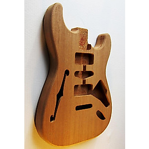 Supra-Tone Electric guitar body, ST style, unfinished, Mahogany, THINLINE, Made in USA
