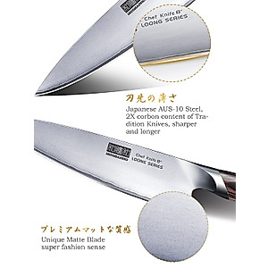 HOSHANHO Magnetic Knife Strips for Wall & Refrigerator 16 Inch + HOSHANHO Kitchen Knife in Japanese Steel