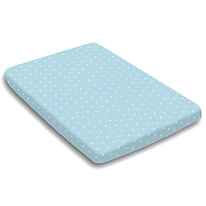 Pack n Play Sheets – Pack and Play Sheets 4 Pack – 100% Super Soft Jersey Knit Cotton Playard Mattress Sheets – Portable Playpen Sheet – Fitted Play Yard Mini Crib Sheet For Boy & Girl (24 x 38 x 5)