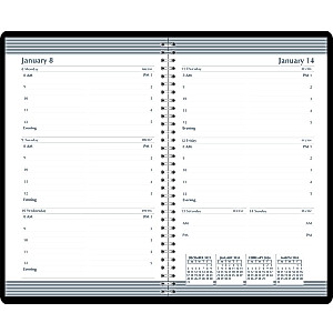 House of Doolittle 2024 Weekly Calendar Planner, Black, 5 x 8 Inches, January - December (HOD27802-24)