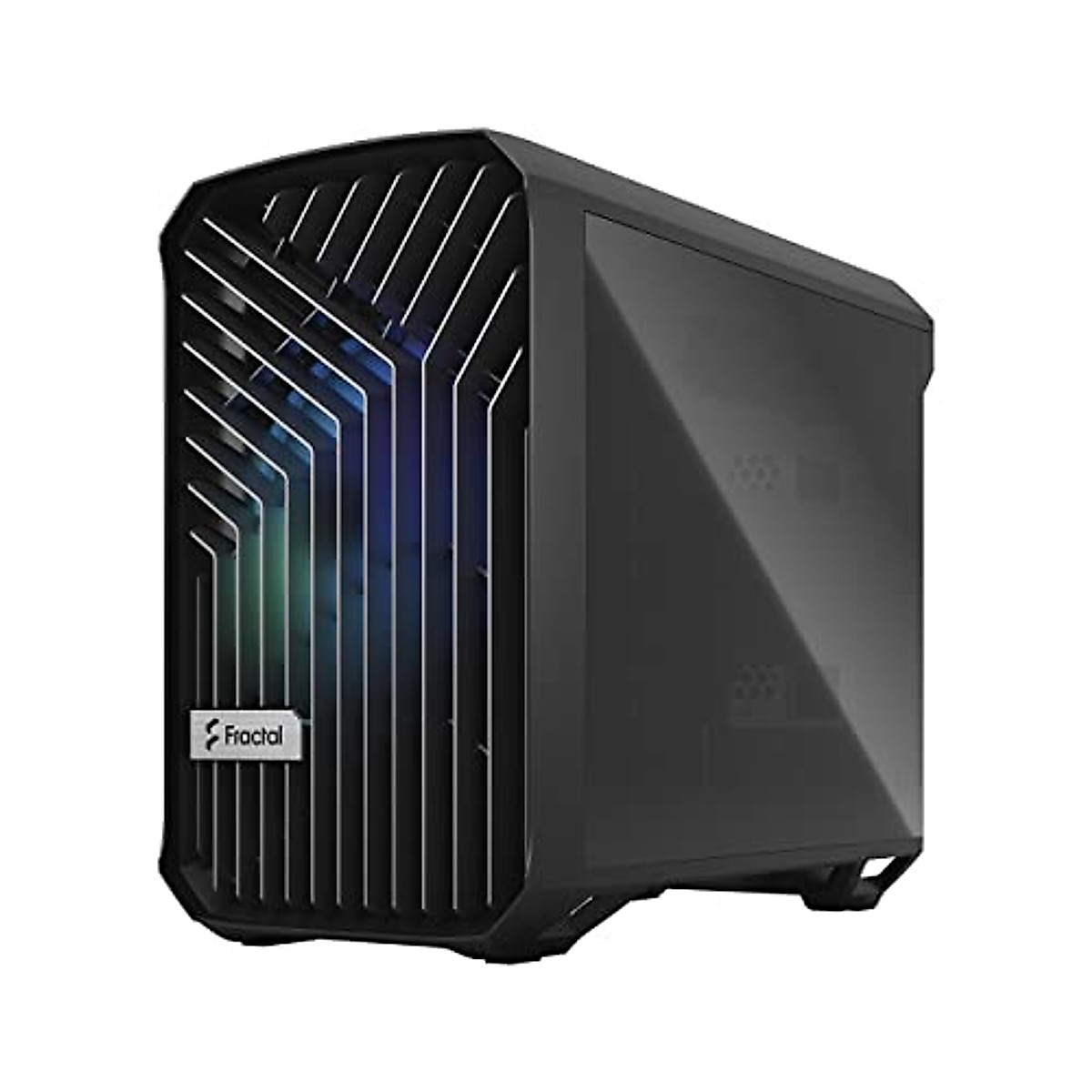 Fractal Design Torrent Nano RGB Black - Light Tint Tempered Glass Side Panels - Open Grille for Maximum air Intake - 180mm RGB PWM Fan Included - Type C - mITX Airflow Mini Tower PC Gaming Case