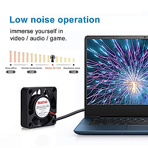 2Pack Wathai 40mm x 40 x 10mm USB Fan 5V for Receiver DVR Playstation Xbox Computer Cabinet Cooling