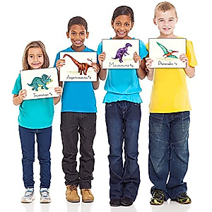 9 Pieces Dinosaur Wall Prints Dinosaurs Poster Wall Decals with Unframed Pictures Dinosaur Birthday Gift for Nursery and Kids Room Decorations