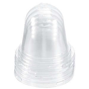 PATIKIL 3.4" Plant Humidity Dome, 5Pcs Round Plastic Garden Cloche Dome Plant Cover Reusable for Outdoor Frost Freeze Protection Mini Greenhouse, Height 3.3"
