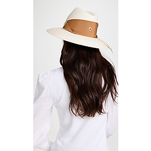 Freya Women's Gardenia Straw Hat, White - Bone/Caramel, S-M