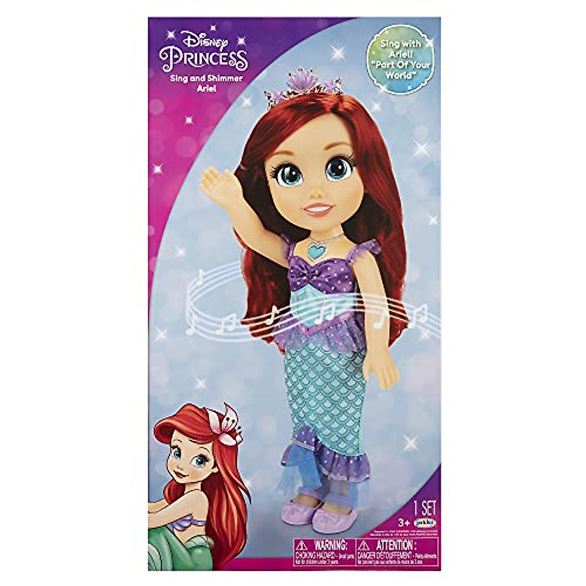 Disney Princess Ariel Doll Sing & Shimmer Toddler Doll, Sings Part of Your World [Amazon Exclusive]