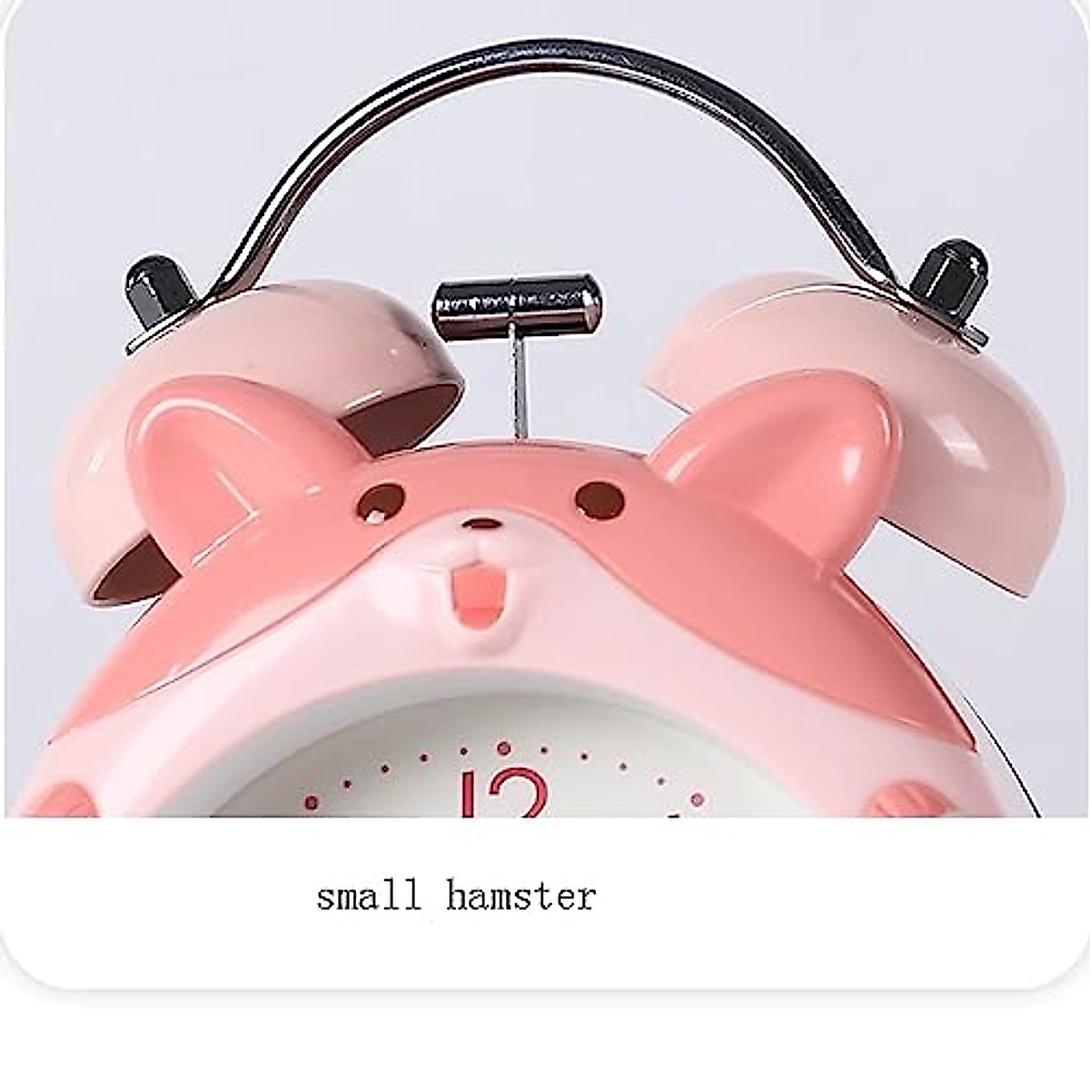 GRFIT Alarm Clocks 4" Alarm Clock, Twin Bell Silent Non-Ticking Battery Operated Extra Loud with Night Light, for Bedside Table Desk Bedside Clock (Color : White)