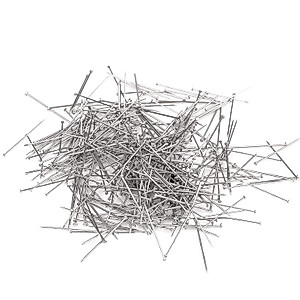 1000PCS Straight Pins, Durable Stainless Steel Dressmaker Pins, Straight Pins Sewing with Plastic Boxes, Fine Satin Pins, Flat Head Pins for Jewelry Making, Sewing Crafts