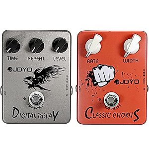 JOYO JF-08 Delay and JF-05 Chorus Effects for Electric Guitar Most Frequently Combination Budget Pedals in Bundle