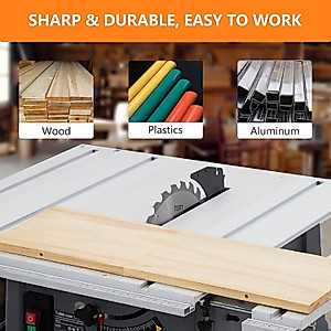 Table Saw 10 Inch, 15 Amp 5000RPM Powerful Tablesaw With Stand & Protective Cover, 36 X 25 Inch Tabletop Saw 90° Cross Cut & 0-45° Bevel Cut, Adjustable Depth, for Woodworking, Metal, Plastic (Black)