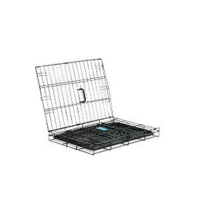 Carlson Pet Products SECURE AND FOLDABLE Single Door Metal Dog Crate, Small, 24.0"L x 18.0"W x 19.0"H