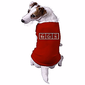 Dog Chemistry of Bacon Funny Nerdy Scientfic Animal Dog Shirt for Science Nerds with Nerdy Sayings Red XXL