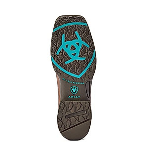 Ariat Womens Anthem Shortie Savanna Western Boot Dry Taupe/Turquoise Aztec 8.5