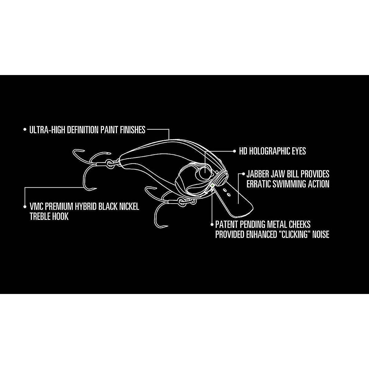 13 FISHING - Jabber Jaw Deep - Hybrid Squarebill - 2.3" - 1/2oz - 7-9' - Natty Light - JJC60-79-14
