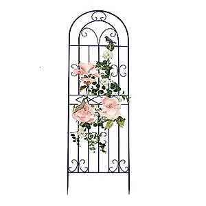 Garden Trellis 1 Pack Large Size Heavy Duty Rustproof Wall Trellis for Climbing Plants Outdoor Metal Decoration Large Trellis for Potted Plants Support Trellis for Roses Vegetable Vines Black (Color