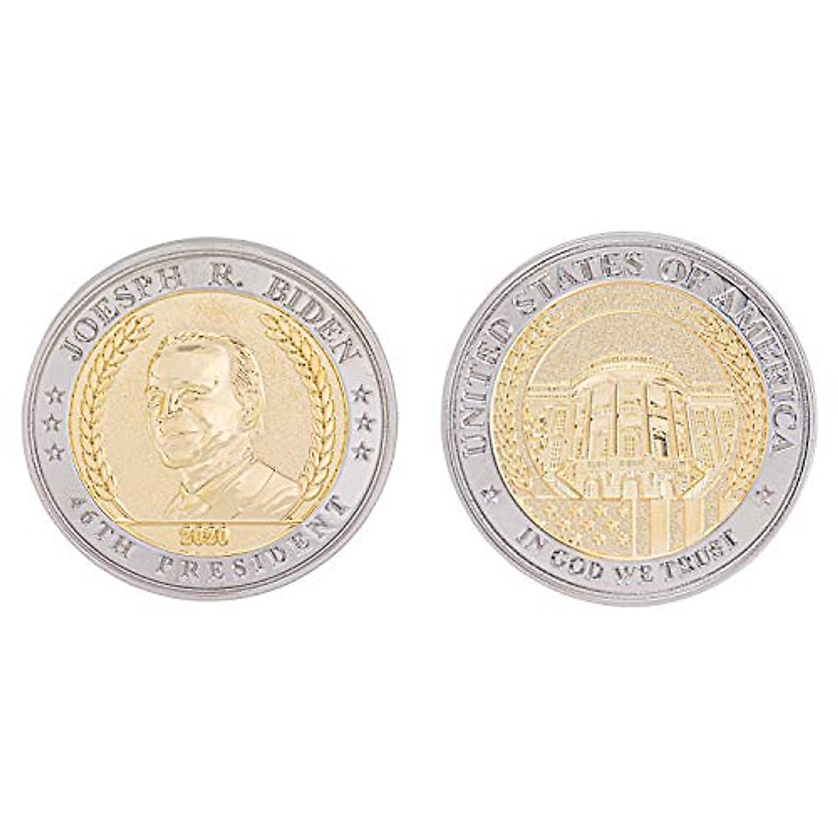Commemorative Presidential Medal Coin Set | 2 Coin Set | Presidential Commemorative Coin | Joe Biden and Kamala Harris Coins | Velvet Presentation Box